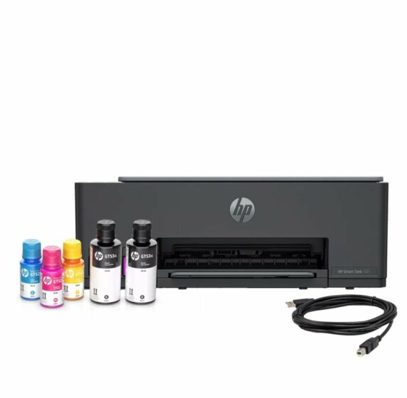 Impressora Multifuncional HP Smart Tank 521 com conexão via cabo de ...