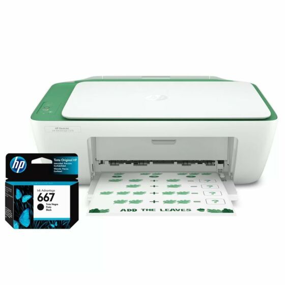 Combo Impressora Multifuncional HP DeskJet Ink Advantage 2376 + Cartucho de Tinta HP 667 Preto ...