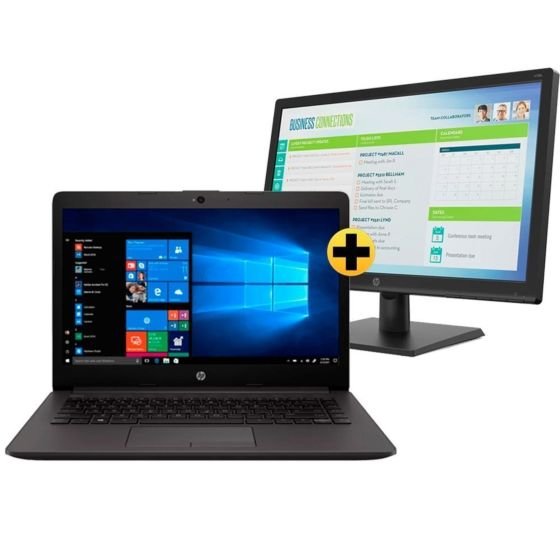 Notebook HP 246 G7 + Monitor HP V19b - 14" (9NH39LA-2) - Loja HP.com Brasil